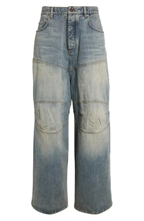 Balenciaga Baggy Paneled Jeans - 5760 Stained | Editorialist